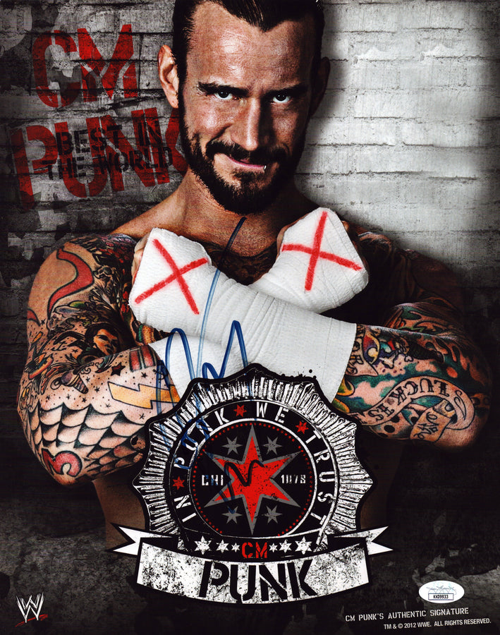 CM Punk signed 11x14 Photo (w/ JSA) – Signed By Superstars