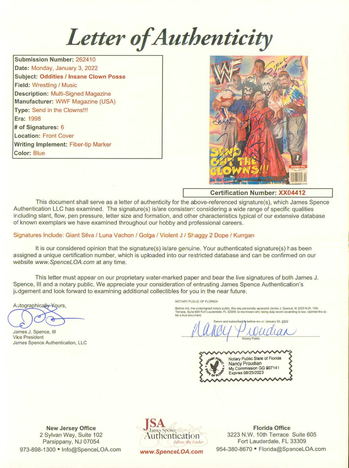 Luna Vachon, Golga (John Tenta), Insane Clown Posse, Kurrgan & Giant S ...