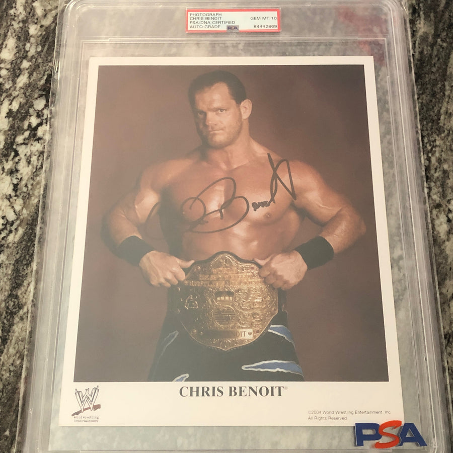 Chris Benoit signed 8x10 Photo (Encapsulated w/ PSA-DNA) – Signed By ...