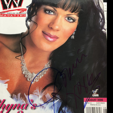 Chyna signed WWF Magazine (August 2000) – Signed By Superstars